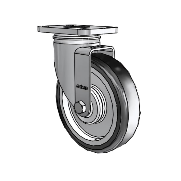 Colson Casters Stainless 5" x 1.25" High-Temp TPE Precision Ball Caster ...