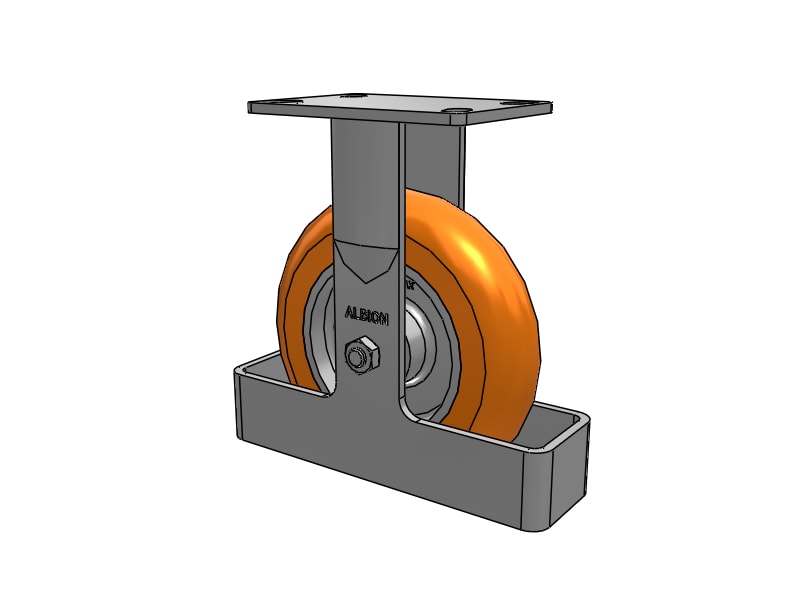 Albion Casters 8" x 2" USA Ergonomic Rigid Caster â€“ MAX-Efficiency ...