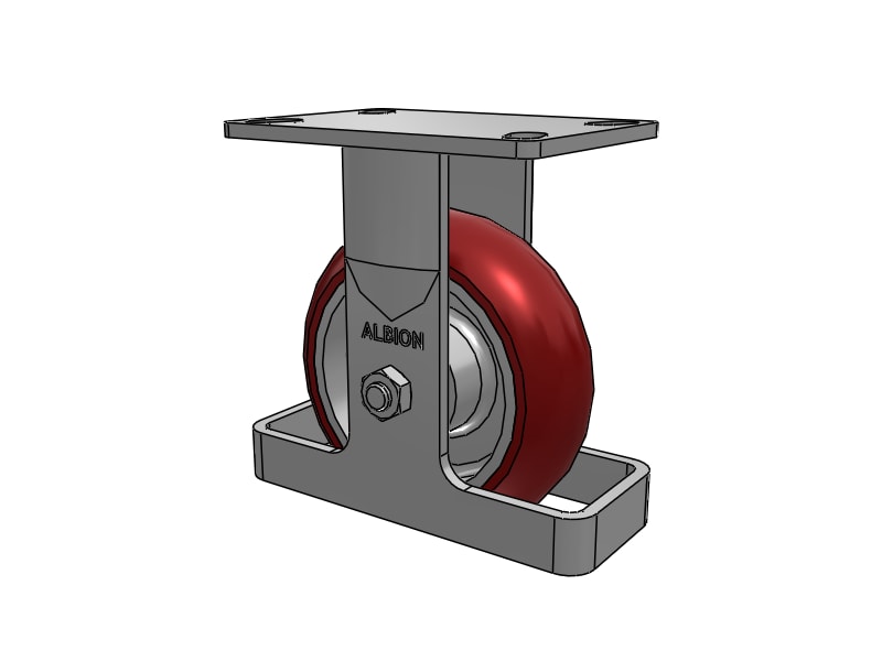 Albion Casters 6" x 2" USA Ergonomic Rigid Caster | MAX-Efficiency ...