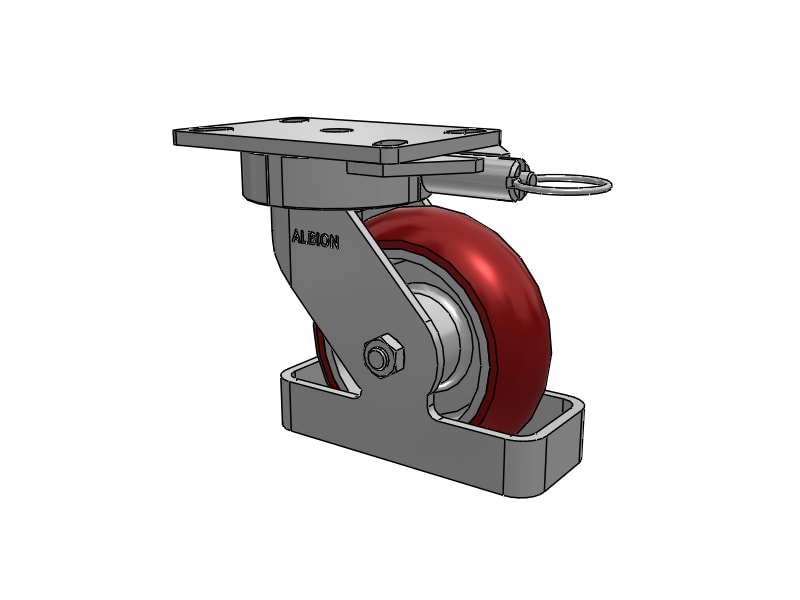 Albion Casters 6" x 2" Ergonomic Swivel Caster with MAX-Efficiency ...