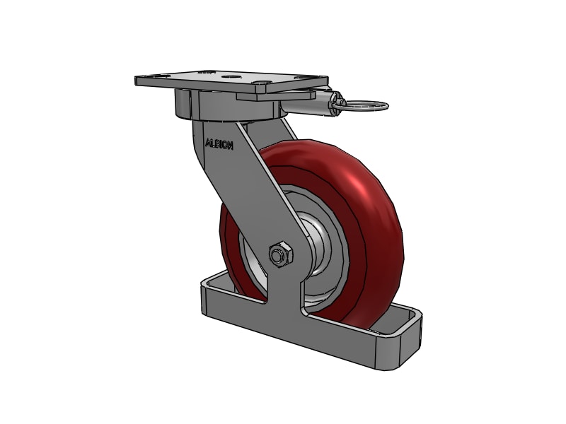 Albion Casters 8" x 2" Ergonomic Swivel Caster with MAX-Efficiency ...