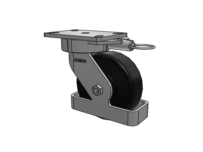 Albion Casters 6" x 2" Ergonomic Swivel Caster | Heavy-Duty Nylon Wheel ...