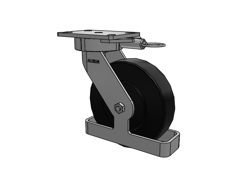 Albion Casters 8" x 2" Ergonomic Swivel Caster | HD Nylon Wheel, Swivel ...