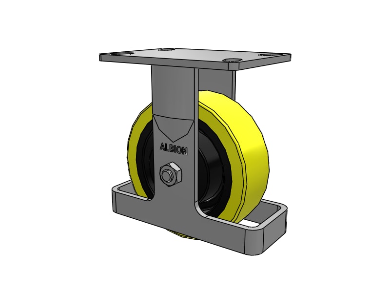 Albion Casters 6x2 Ergonomic Rigid Caster with HD Poly-on-Iron Wheel ...