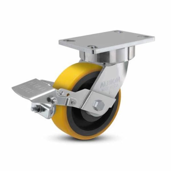 Albion Casters 6" x 2" Ergonomic Brake Caster - MAX-Efficiency Wheel ...