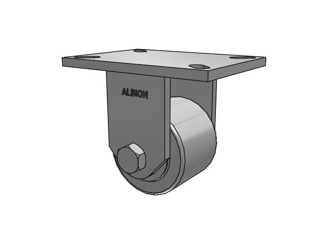 Albion Casters HD Raceway 4" x 3" Cast Iron Wheel Rigid Caster - Heavy ...