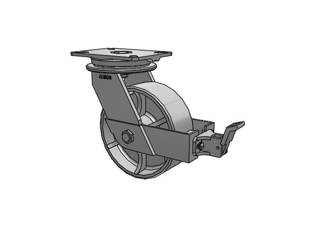 Albion Casters HD Raceway 8" x 3" Cast Iron Wheel Caster with Face ...