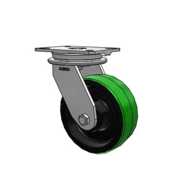 Albion Casters 8" x 3" Industrial Caster - HD Raceway Green ...