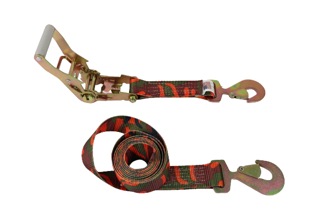 2" x 10' Camo Ratchet Strap Assembly | Heavy-Duty Tie Downs