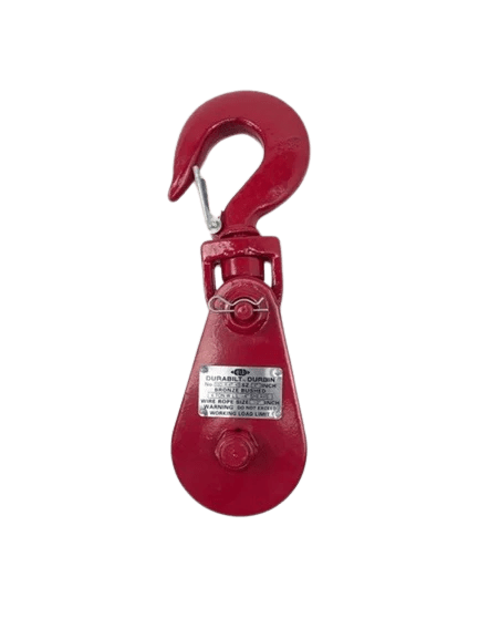 4 Ton Snatch Block with Swivel Hook for 3/8" - 1/2" Rope