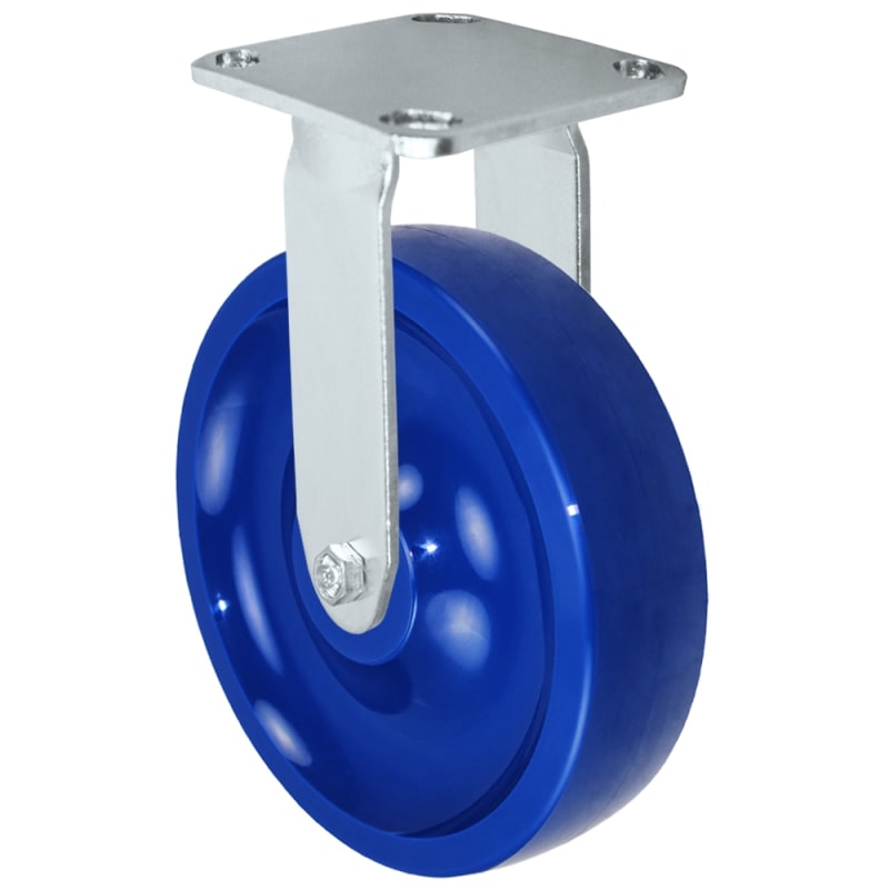 Buy 8" Stainless Steel Rigid Casters with a Solid Polyurethane Wheel ...