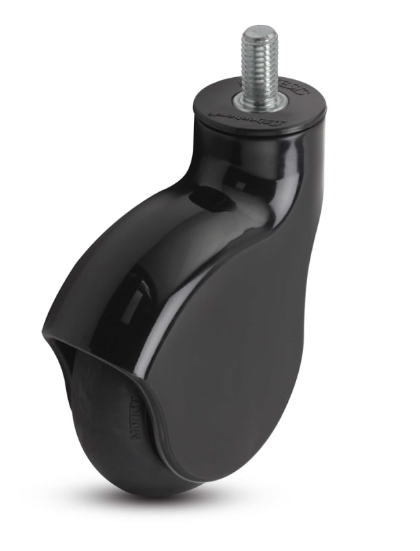 Genesis Series | 4" Threaded Stem Caster | Black Nylon Body | 225 lbs ...