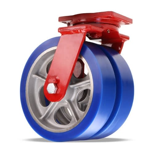 Hamilton Extra Heavy Duty Dual-Wheel Swivel Caster with 12" x 3" Ergo ...