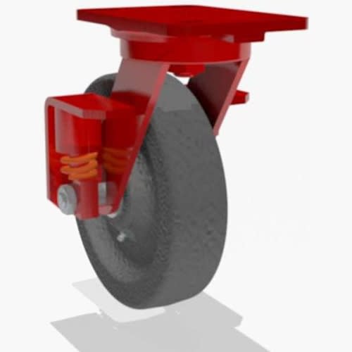 Hamilton 8"x2" Spring Loaded Swivel Caster - Plastex Phenolic Wheel ...