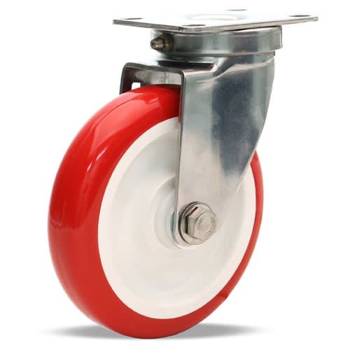 S-STL-5NFZ Hamilton Stainless Steel Swivel Caster: 5" Polyurethane ...