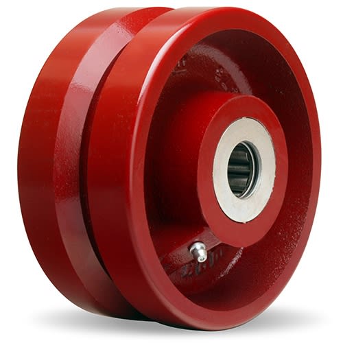 Hamilton 6-Inch V-Grooved Metal Wheel - 2500 lbs Load Capacity