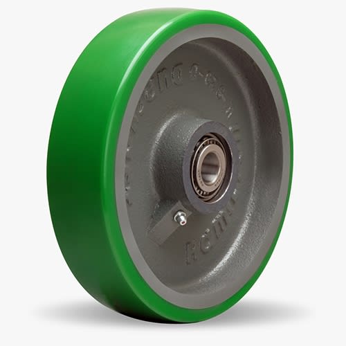 Hamilton W-820-DT-3/4 Cast Iron Wheel - 8" Duralast Polyurethane ...