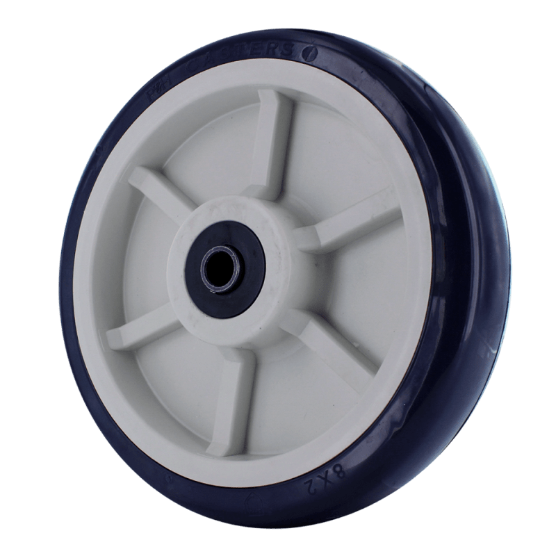 8" x 2" Blue/Tan TPU Crown Tread Polyurethane Caster Wheel | 1200 LBS ...