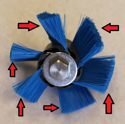 Blue Replacement Brush Section for 4in FlexTend Brush (6pk)