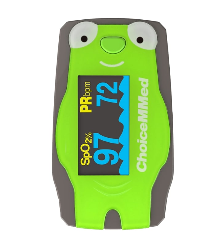 Pediatric Fingertip Pulse Oximeter with Green Frog Design - Shop Today