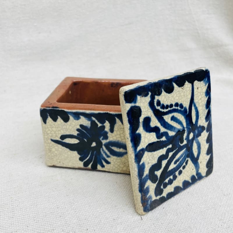 Hand Built Redware Trinket Box $125