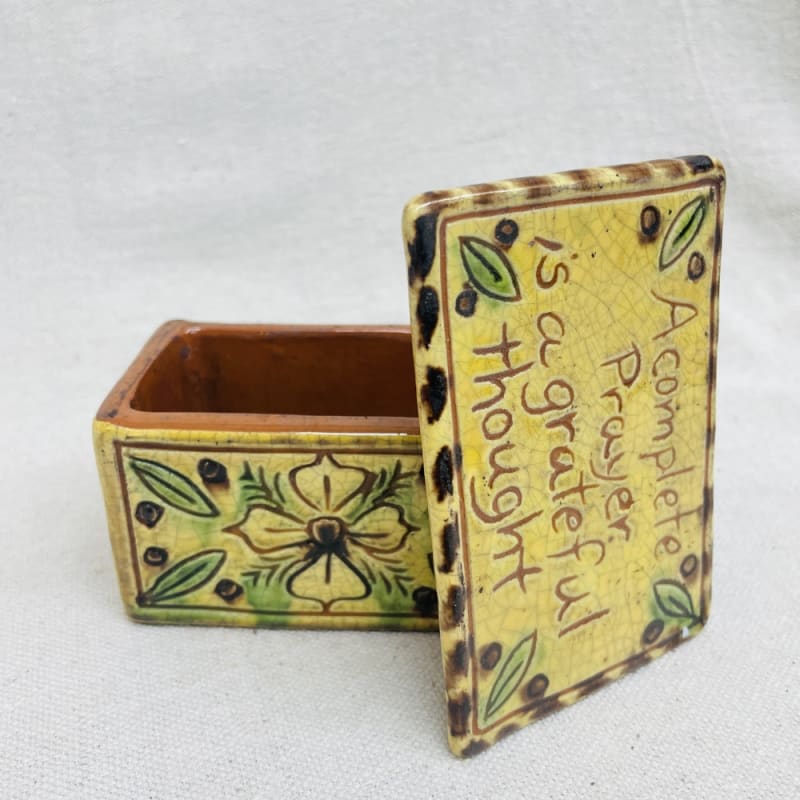 Hand Built Redware Trinket Box $145