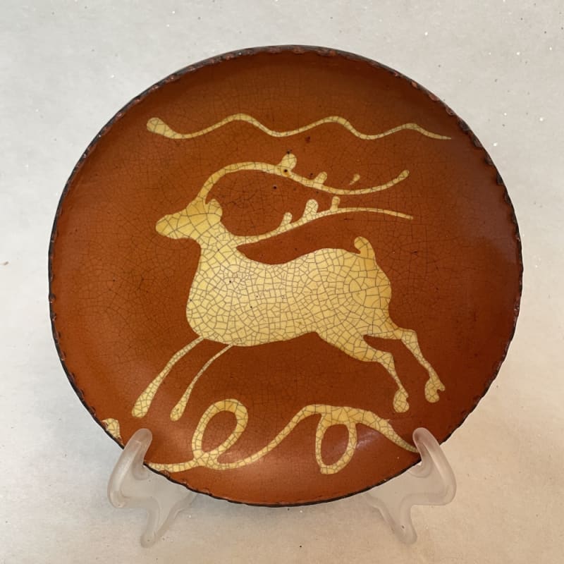 Quilled Leaping Stag Plate (MTO) $45