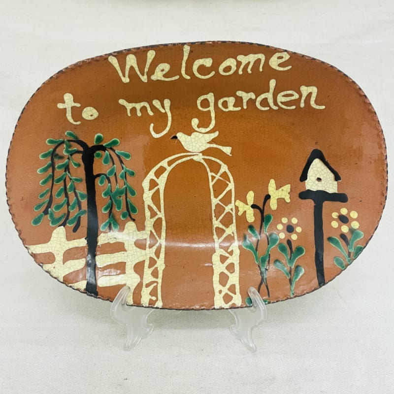 Welcome to My Garden Plate $75