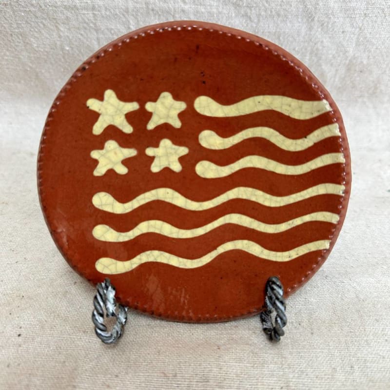 Small Quilled Flag Plate $25