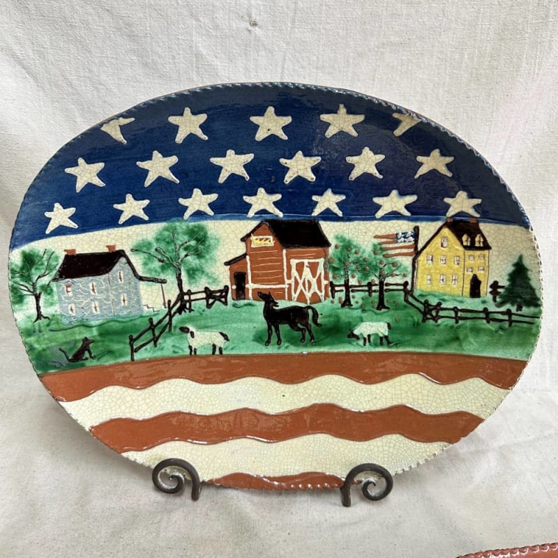 Patriotic Farm Plate $255