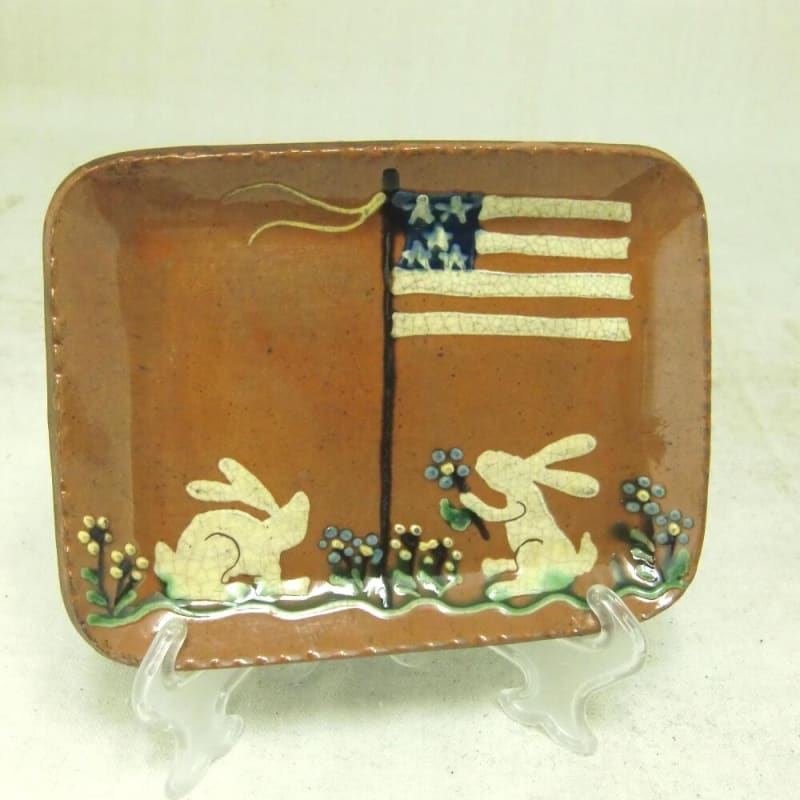 Patriotic Rabbits Plate (MTO) $55