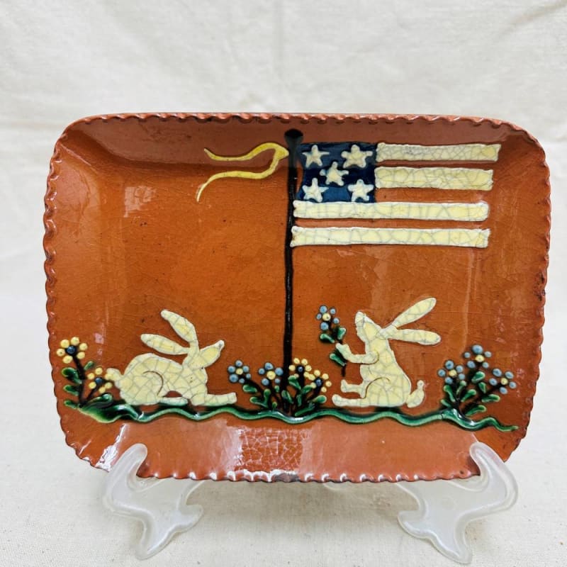 Patriotic Rabbit Plate $55