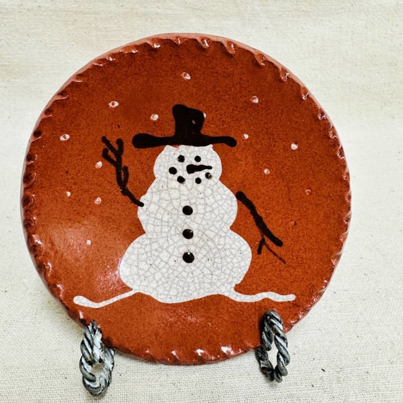 Small Snowman Plate $30