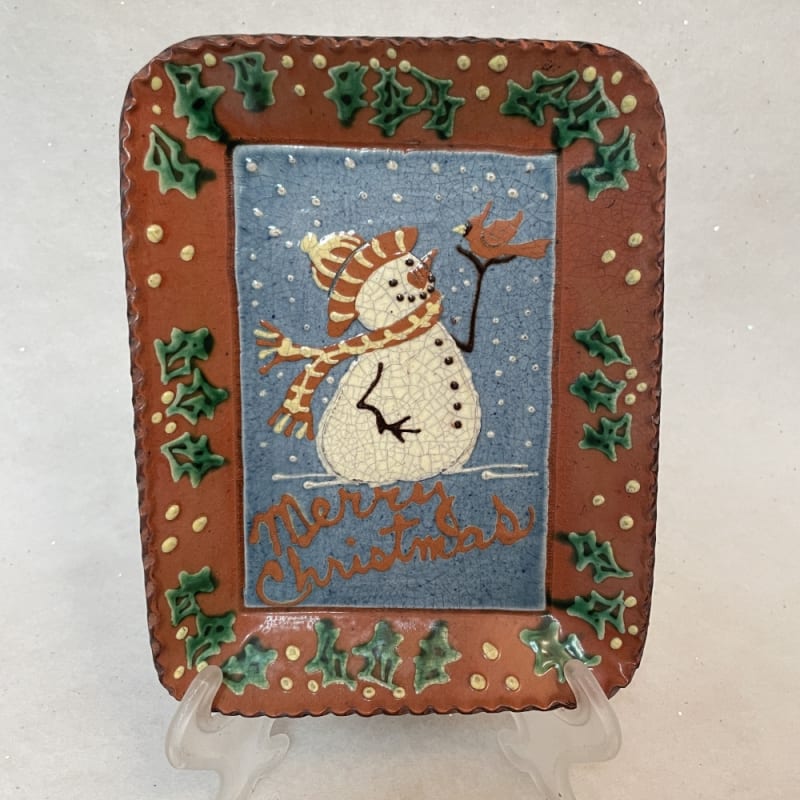 Snowman and Cardinal Plate (MTO) $55
