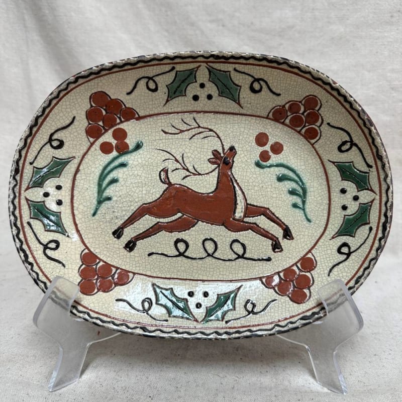 Moravian Leaping Stag Plate $105