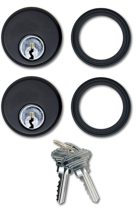 Pittco Mortise Key Cylinder Lock, 2 Pack, Keyed Alike (Same Keys), Dark ...