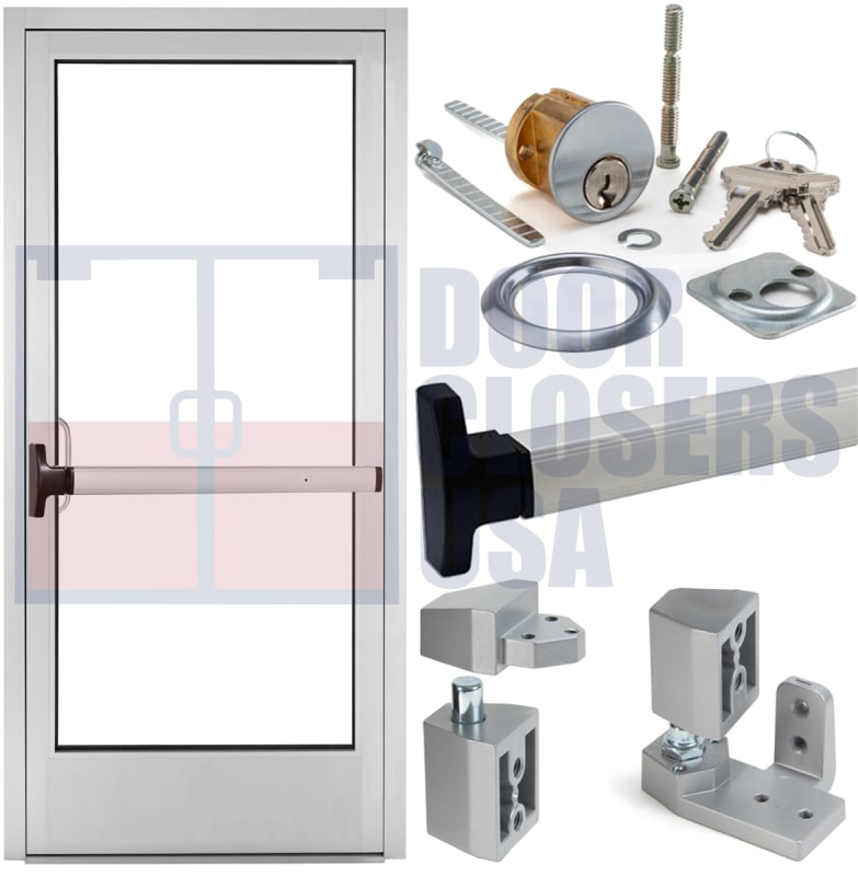 Alumitrex (3068) 36 in. x 80 in. Right Hand Commercial ADA Door With ...