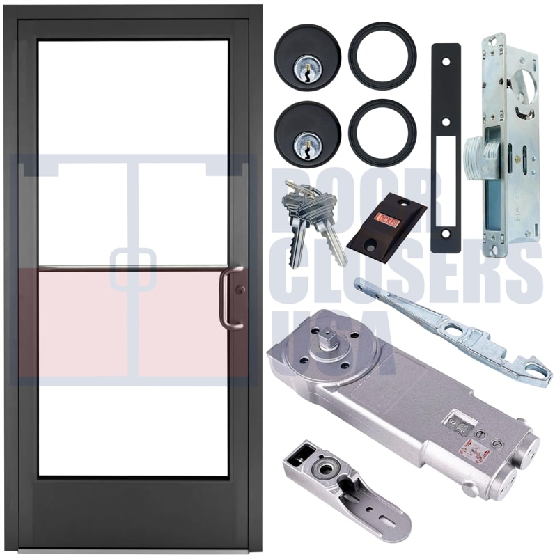 Alumitrex 36 in. x 80 in. (3068) Right Hand ADA Commercial Door, Center ...