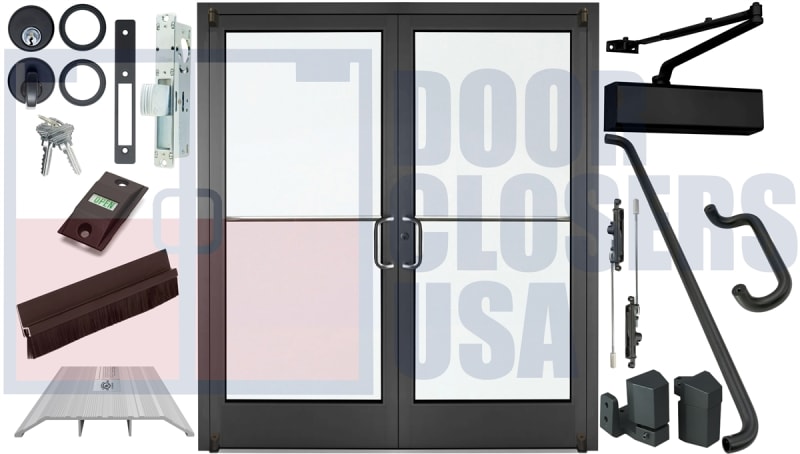 Alumitrex 72" x 80" ADA Glass Double Door â€“ Made in USA