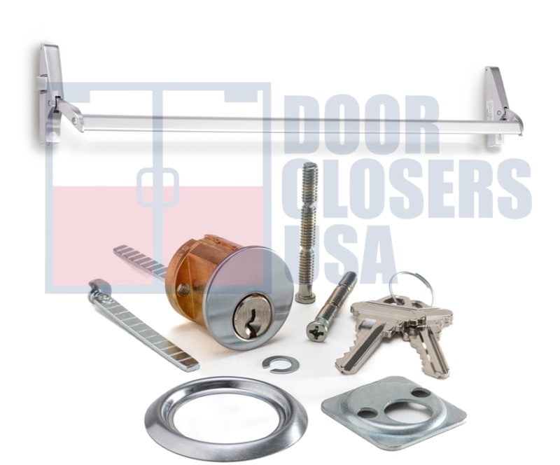 Calibre Door Closers 7095-2-48-LHR-AL Left Hand Reverse Rim Panic Exit ...