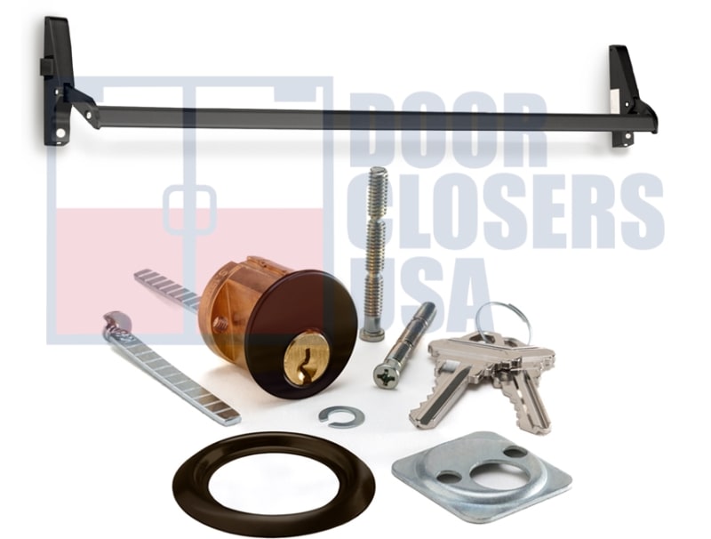 Calibre Door Closers 7095-2-48-LHR-DU Left Hand Reverse Rim Panic Exit ...