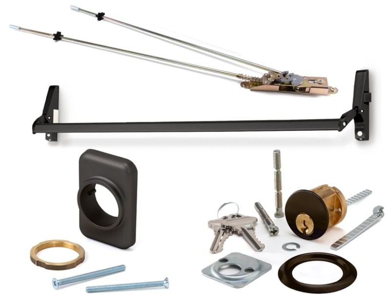 Calibre Right Hand Reverse Concealed Vertical Rod Cross Bar Panic ...