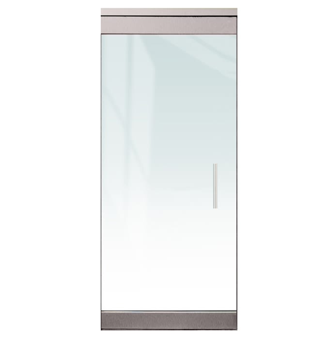 Herc-Lite Herculite "P" Right Hand 36 in. x 84 in. Glass Door, 4 in ...