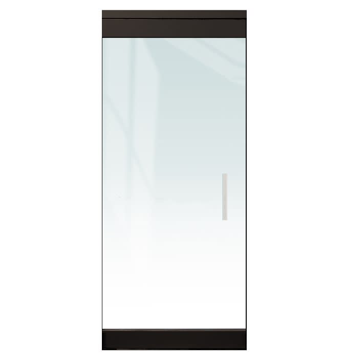 Herc-Lite Herculite "P" Right Hand 36 in. x 84 in. Glass Door, 4 in ...