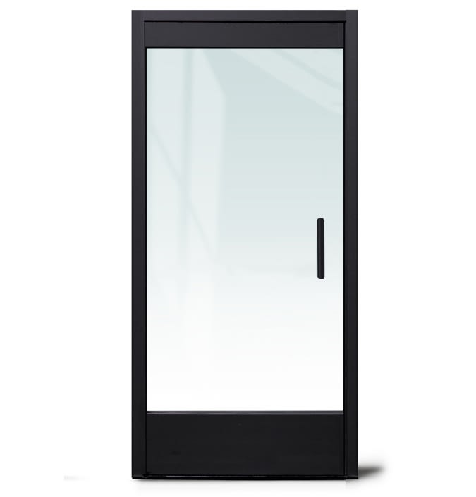 Herc-Lite Herculite Exterior 36 in. x 84 in. Right Hand All Glass Door ...