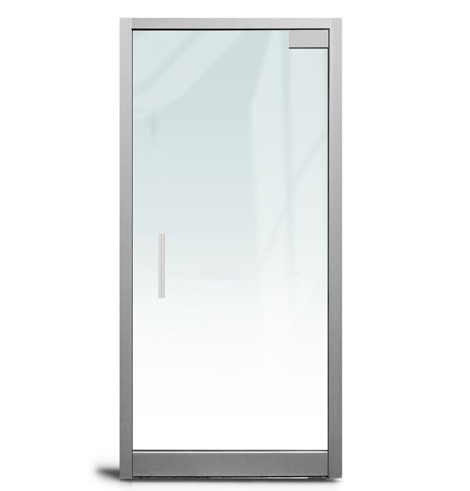 Herc-Lite Herculite "BP" LH 36 in. x 84 in. Glass Door, 4 in. x 9-1/2 ...