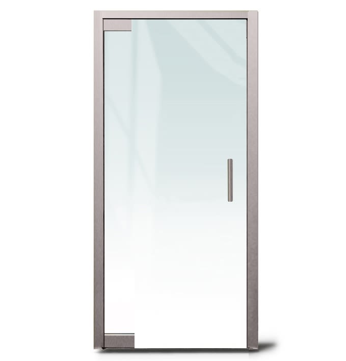 Herc-Lite Herculite "A" Right Hand 36 in. x 84 in. Glass Door, 4 in. x ...