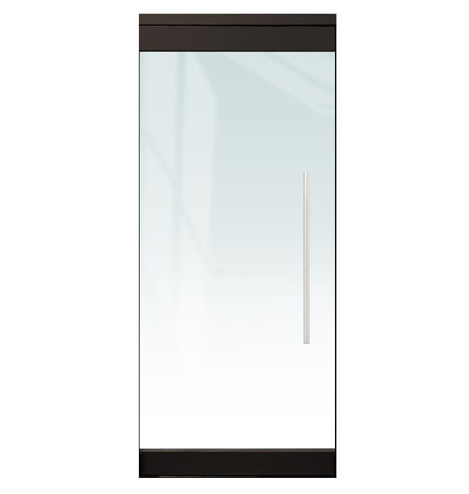 Alumitrex Herculite "P" Single Glass Door, 4 in. Square Top and Bottom ...