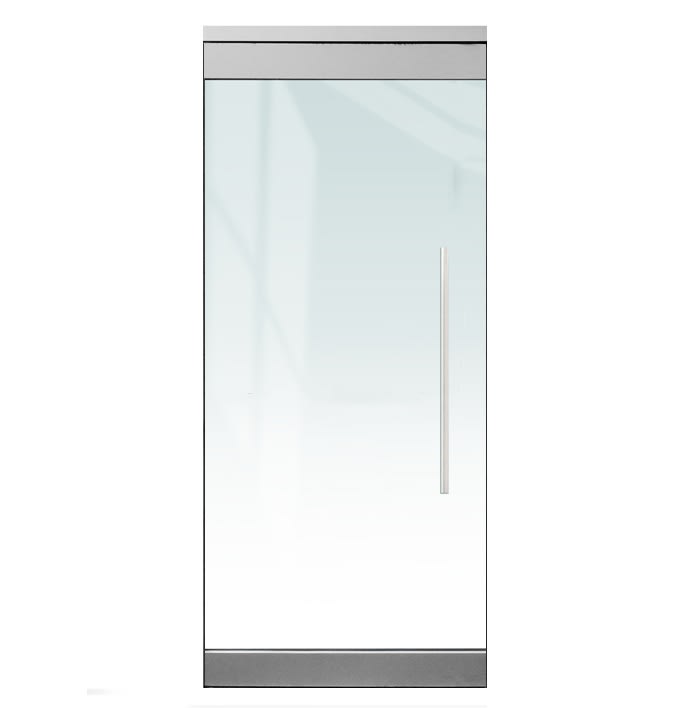 Alumitrex Herculite "P" Single Glass Door, 4 in. Square Top and Bottom ...