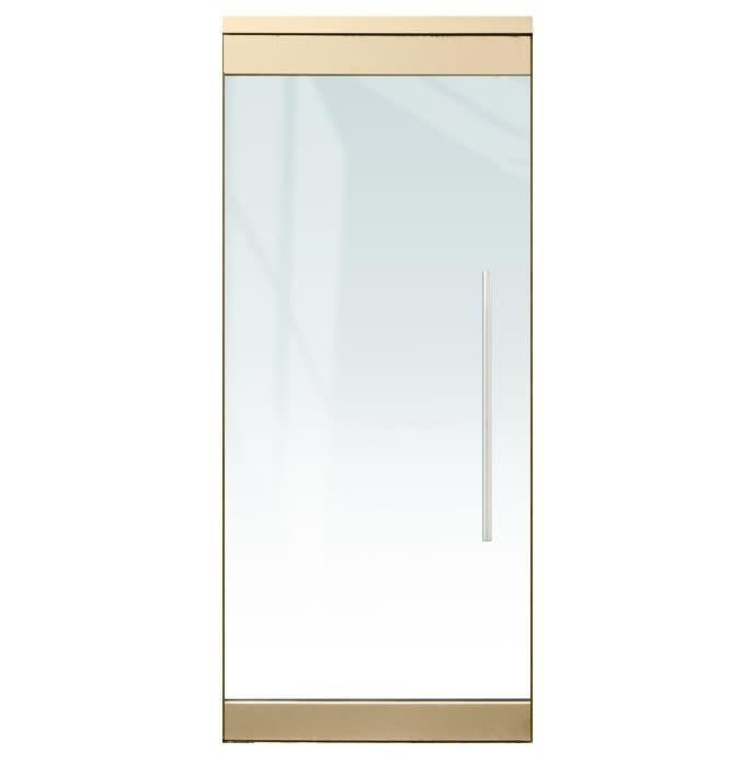 Alumitrex Herculite "P" Single Glass Door, 4 in. Square Top and Bottom ...
